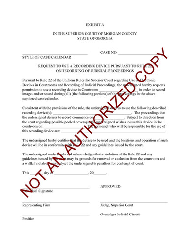 RULE 22 (fillable) REQUEST | Jody M. Higdon