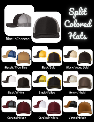 Richardson 112 Split Color Trucker Hats | Laser Craft LLC