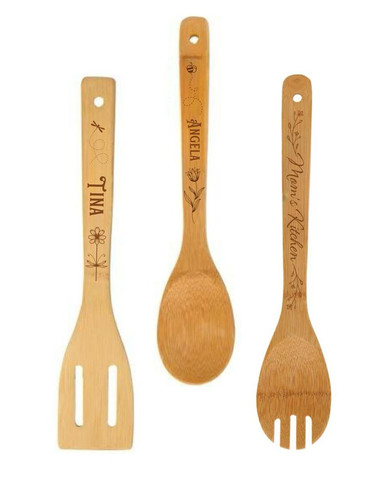 12” Bamboo Salad Spork | Laser Craft LLC