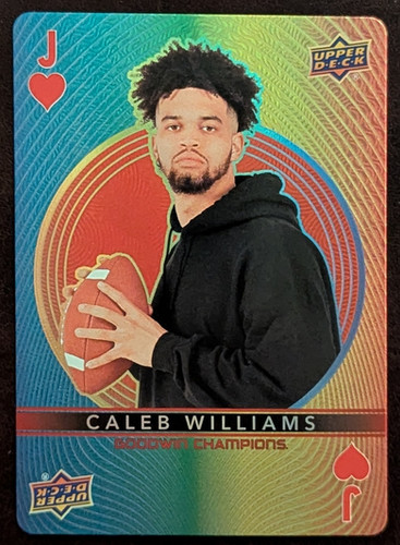 2022 UD Goodwin Champions Caleb Williams Jack Of Hearts Playing Card RC ...