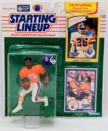 1990 Starting Lineup Bobby Humphrey Denver Broncos Rookie Year Figure ...