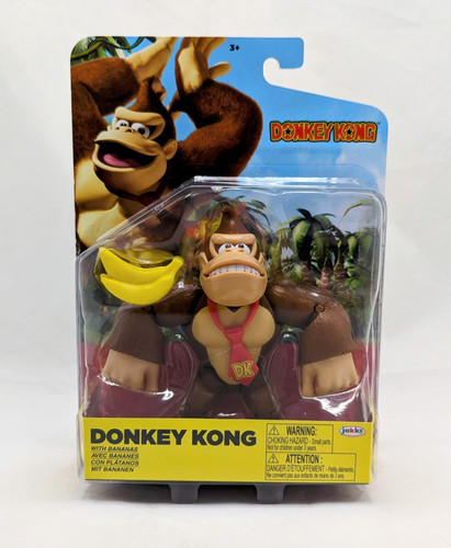 Jakks Pacific World Of Nintendo Donkey Kong Figure With Bananas 4 Inch ...