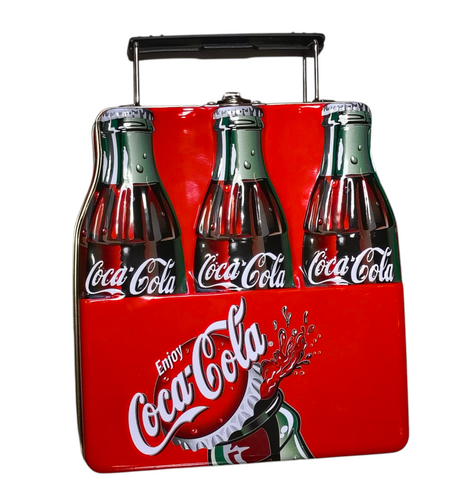 Coca Cola Six Pack Coke Bottle Tin Mini Lunch Box With Handle | St. Nix ...