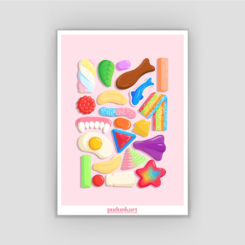 Lolly Scramble Print | pudunkart