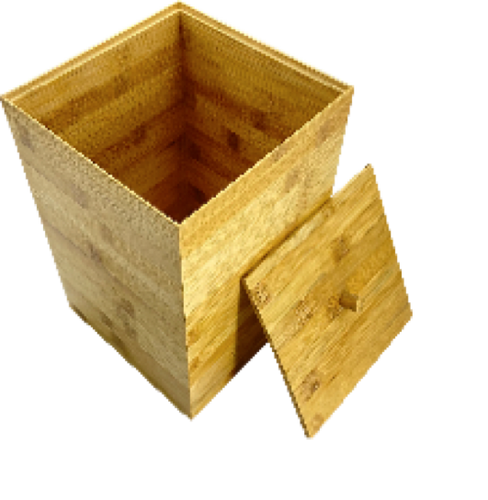 SQUARE STORAGE BOX WITH LID | BambooVision