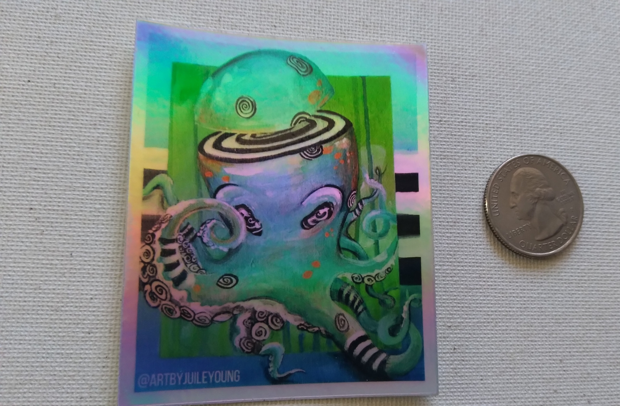 rainbow sticker The Caribbean Reef Octopus Octopus Sticker decorative ...