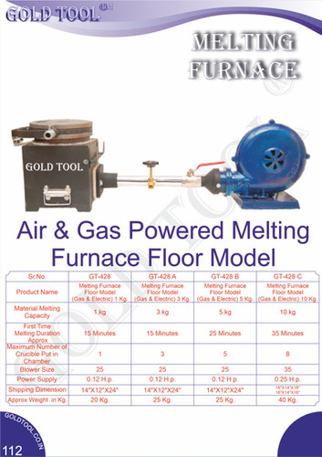 Air & Gas Powered Melting Furnace Table Model | JEWELLERY MACHINERY