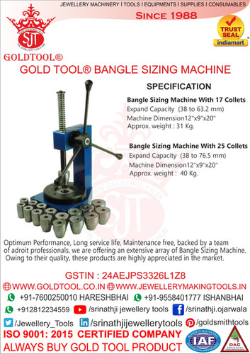 gold tool® bangle sizing machine | JEWELLERY MACHINERY