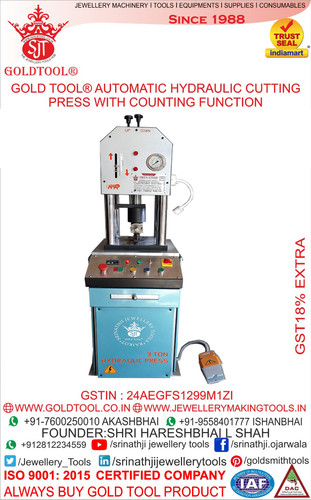 GOLD TOOL ® AUTOMATIC HYDRAULIC jewellery DIE CUTTING MACHINE ...