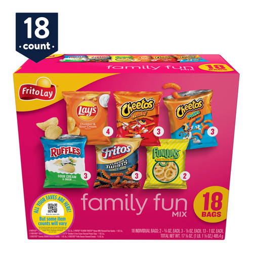 Frito-Lay Family Fun Mix Variety Pack, 18 Count | ohUSbox.com