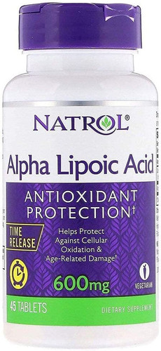 나트롤 알파 리포산 600mg 45Tablets 3팩 / Natrol Alpha Lipoic Acid Time Release ...