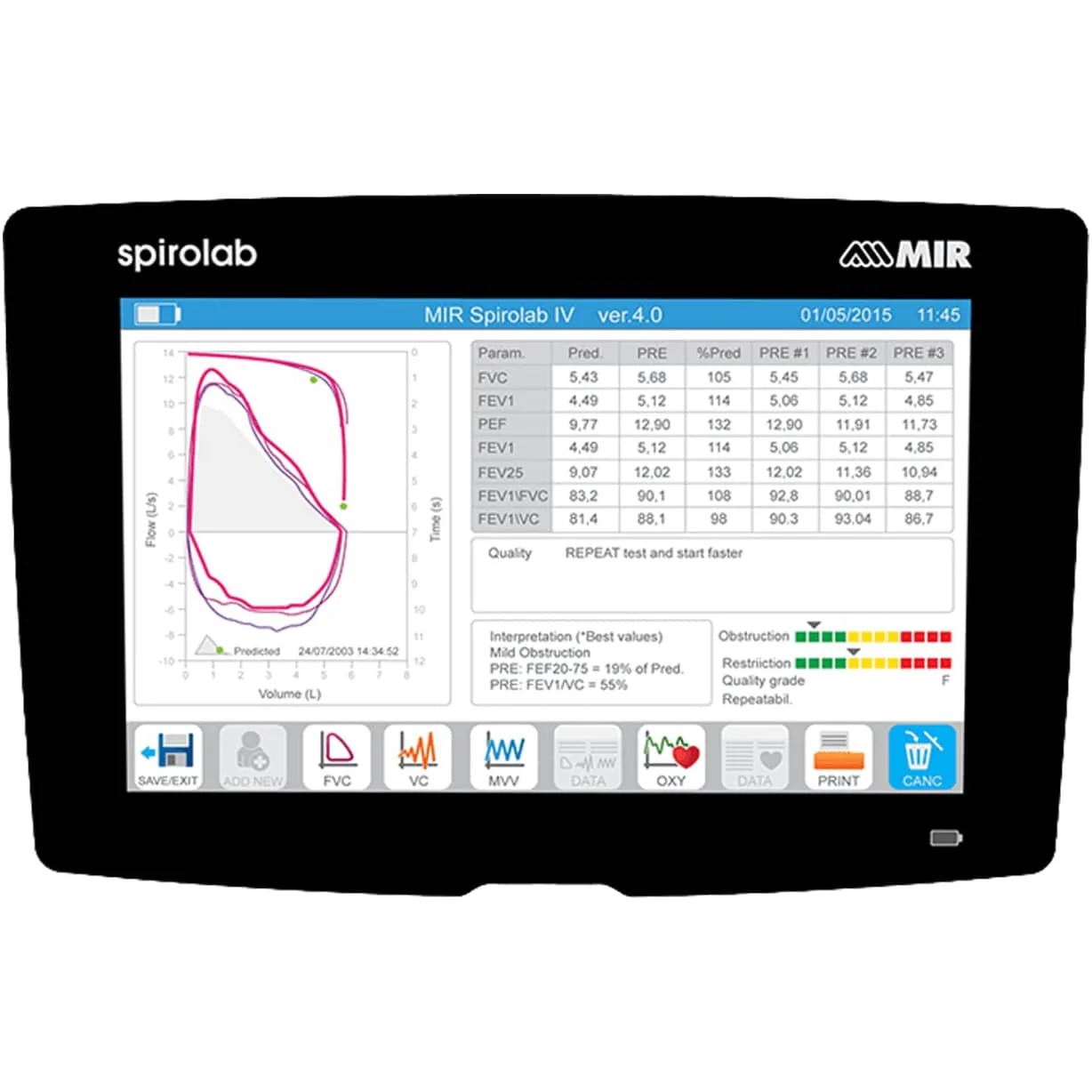 MIR SpiroLab® New Spirometer w/ WinSpiro PRO Software | Morningside Medical