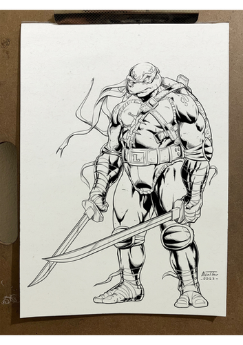 Leonardo TMNT: Pencil and Ink Illustration | Trip Design Studio