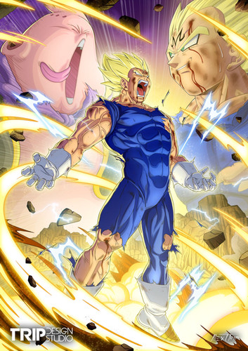 VEGETA FINAL ATONEMENT / Premium Art Print | Trip Design Studio