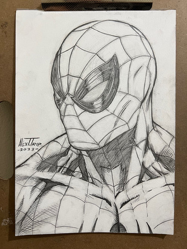 SPIDER-MAN PENCIL HEAD ILLUSTRATION | Trip Design Studio
