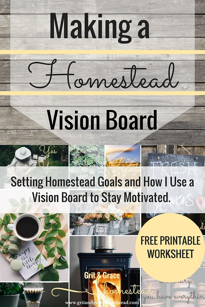 Homestead Vision Board and Annual Goals