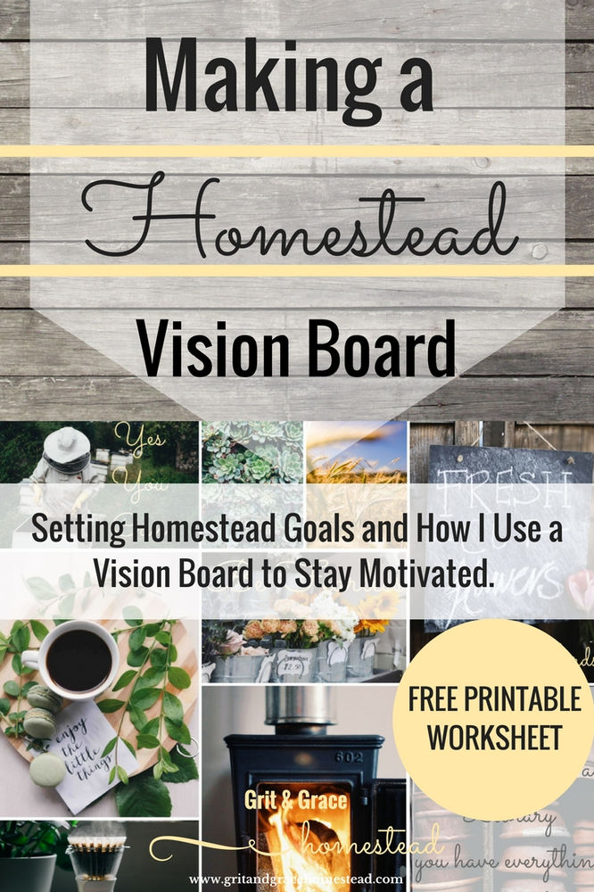 Homestead Vision Board and Annual Goals