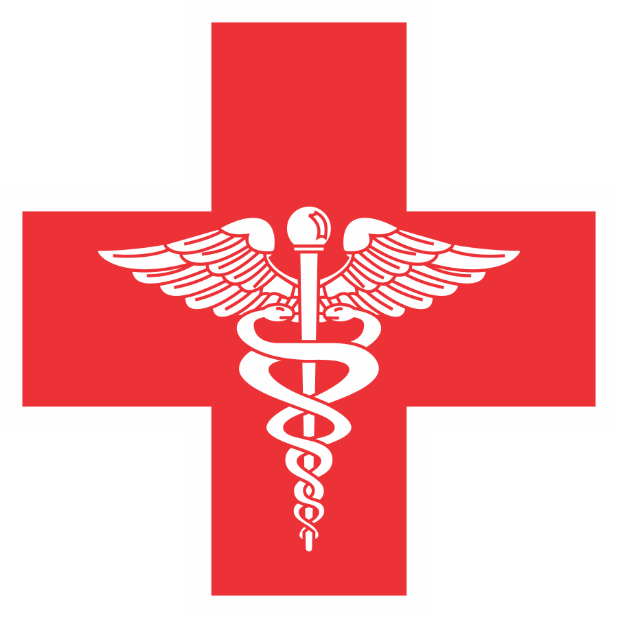 MED#001 RED CROSS CADUCEUS | heligraphx.com