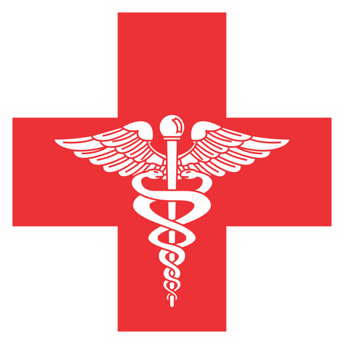 MED#001 RED CROSS CADUCEUS | heligraphx.com