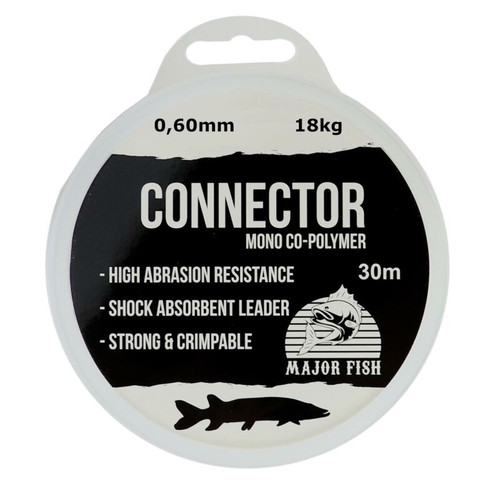 Major Fish Connector Hardmono Schnur 0.60mm 18kg | Bienenmadenmann