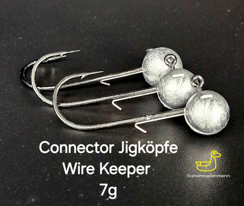 Major Fish Connector Jigköpfe Wire Keeper 7g | Bienenmadenmann