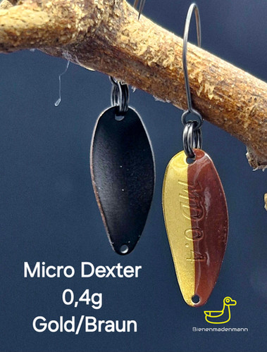 Micro Dexter 0,4g Gold/Braun | Bienenmadenmann