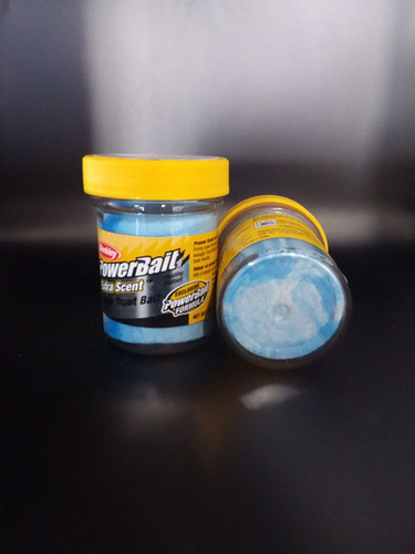 PowerBait® Forellenteig White/Neon Blue | Bienenmadenmann