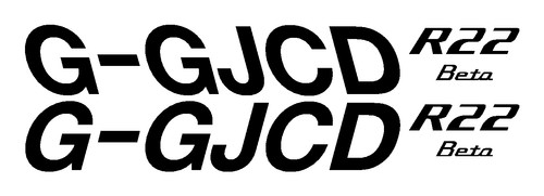 Robinson R22 Registration Lettering and Logo | My Signs & Graphics