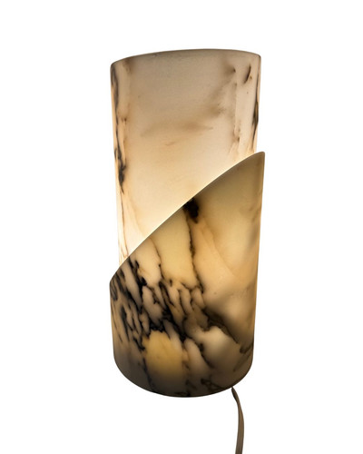 Rotating Carrara Marble Sculpture Light: Handcrafted in Seravezza ...