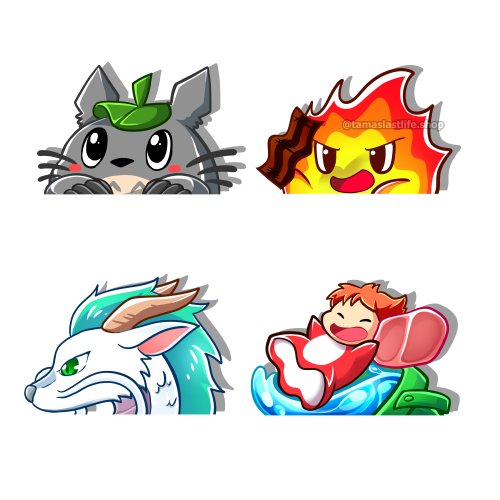 [LARGE] Ghibli Peeker Stickers | Axolotta Stickers