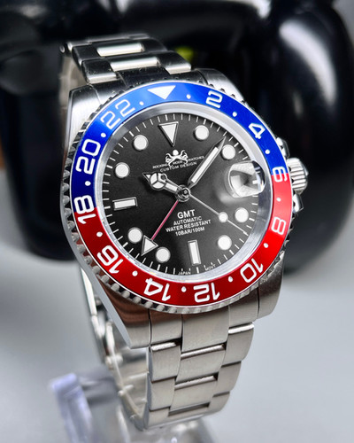 NEW!! 'Blue Red' GMT 40mm NH34A 200m WR Watch | Rocking Mods Watches