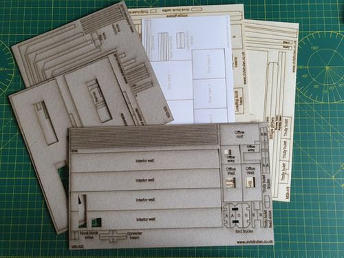 Laser cut base layers for Scalescenes Modern Industrial Building T009 ...