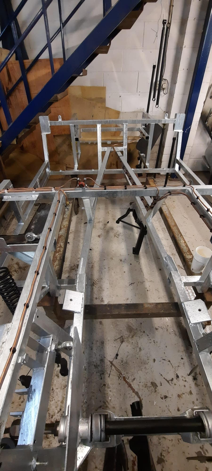 Brand new galvanized chassis... the restoration begins!