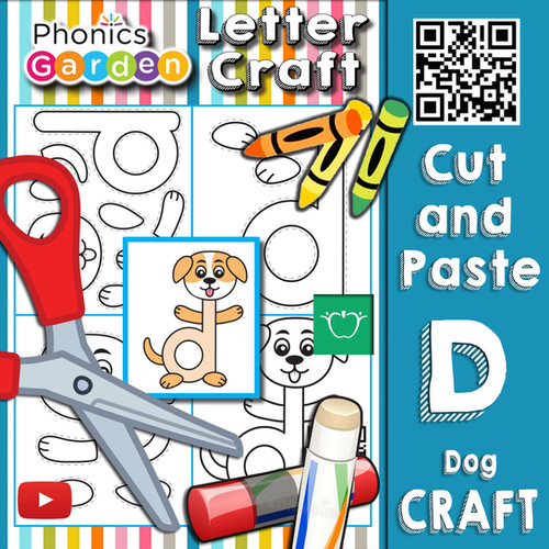 Dd | Letter Craft | dog | Lowercase d | 5 Pages | Phonics Garden