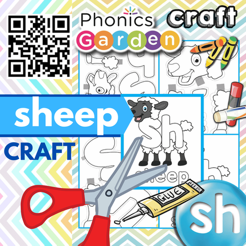 SH | Letter Craft | sheep | Digraphs | 5 Pages | Phonics Garden
