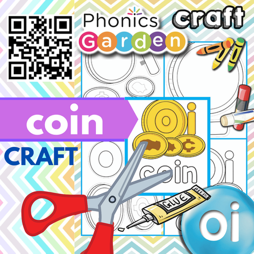 OI | Letter Craft | coin | Diphthongs | 5 Pages | Phonics Garden