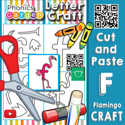 Ff | Letter Craft | flamingo | Lowercase F | 5 Pages | Phonics Garden