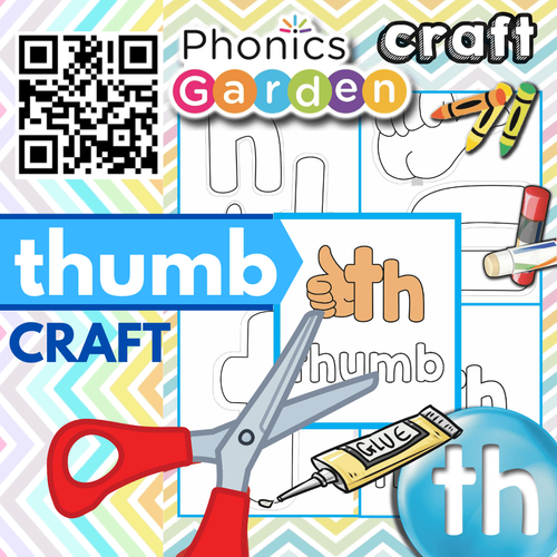 TH | Letter Craft | thumb | Digraphs | 5 Pages | Phonics Garden