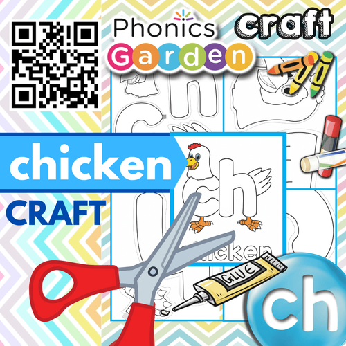 CH | Letter Craft | chicken | Digraphs | 6 Pages | Phonics Garden