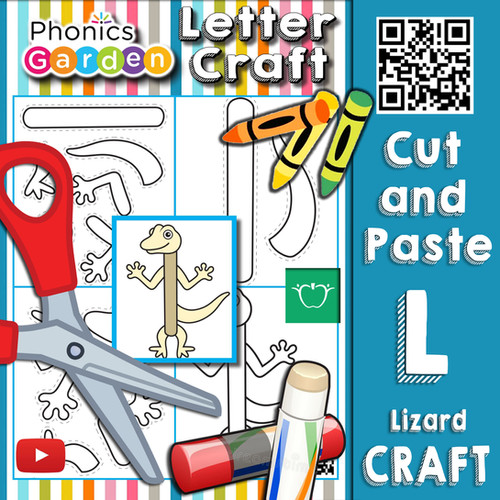 Ll | Letter Craft | lizard | Lowercase l | 5 Pages | Phonics Garden