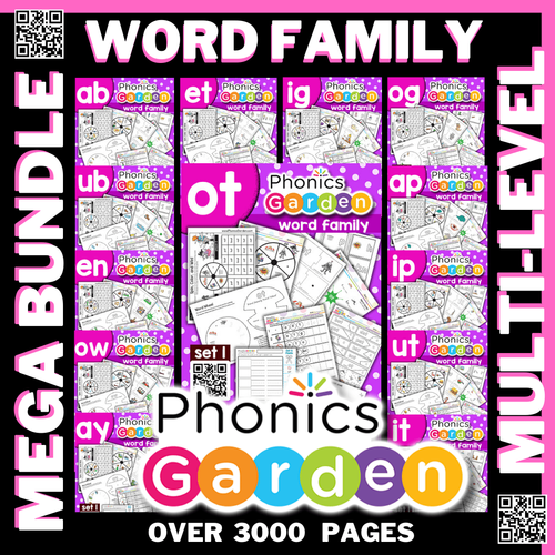 2 Letter Word Family Multi-Level BUNDLE | Pat-a-Word | OVER 3000 PAGES ...