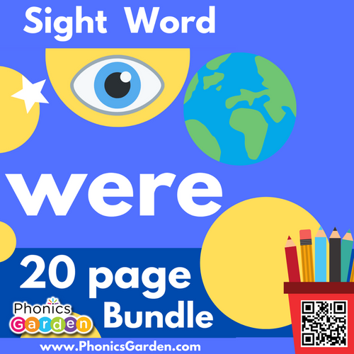 Sight Word "WERE" | Bundle | 20 Pages | Phonics Garden