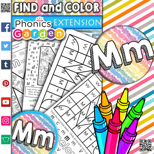 Mm | Alphabet Adventure Extension | Color and Learn | 4 Pages | Phonics ...