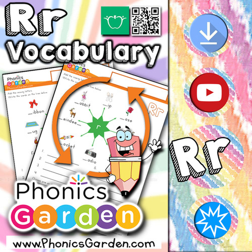 Rr | Word Wheel Spelling | Phonics Vocabulary | 2 Pages | Phonics Garden