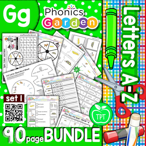 Gg | Pat-a-Word | Letter /G/ Bundle | 87 Pages | Phonics Garden