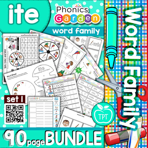 ITE | Pat-a-Word | Word Family Bundle | 85 Pages | Phonics Garden