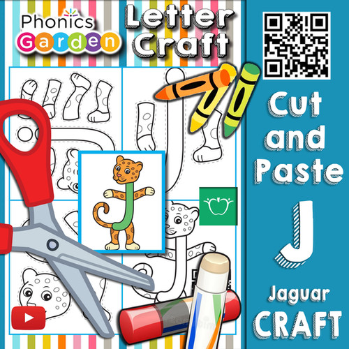 Jj | Letter Craft | jaguar | Lowercase j | 5 Pages | Phonics Garden