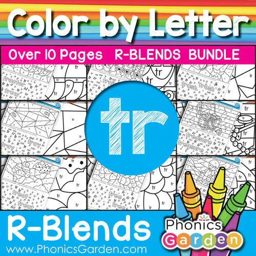 TR BUNDLE | Consonant Blend | Color by Letter | Multi-Level | Phonics ...