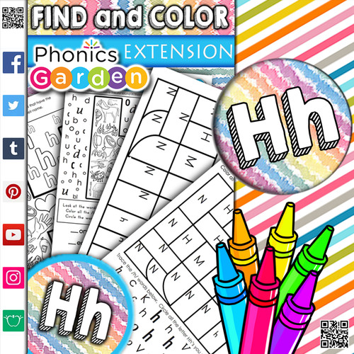 Hh | Alphabet Adventure Extension | Color and Learn | 4 Pages | Phonics ...