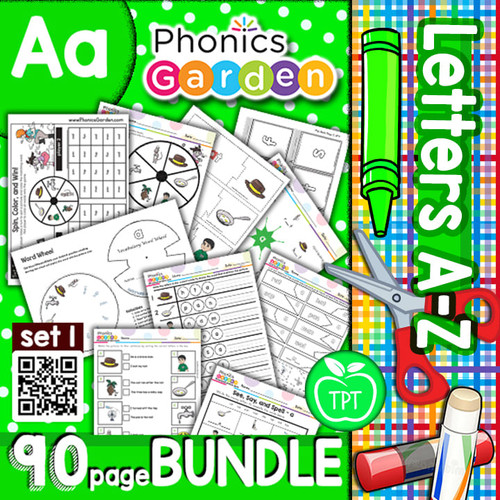 Aa | Pat-a-Word | Letter /A/ Bundle | 87 Pages | Phonics Garden
